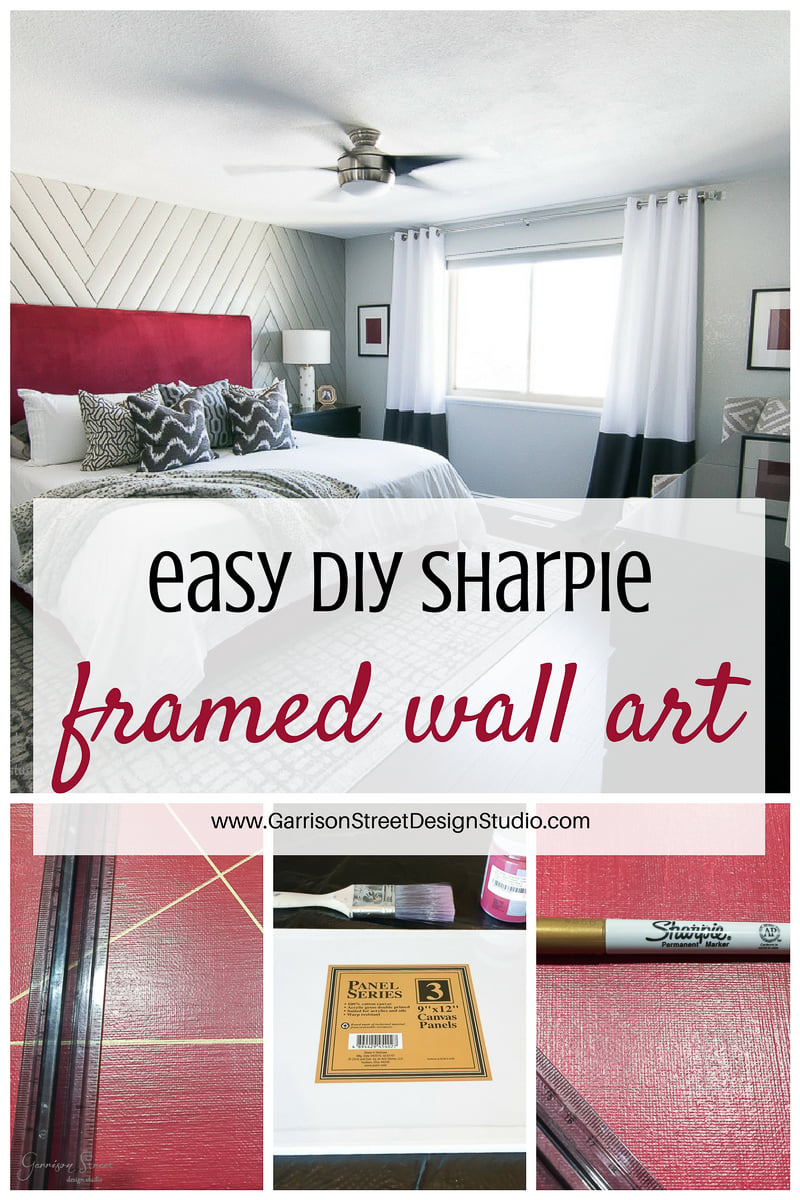 EASY DIY Sharpie Framed Wall Art - Garrison Street Design Studio