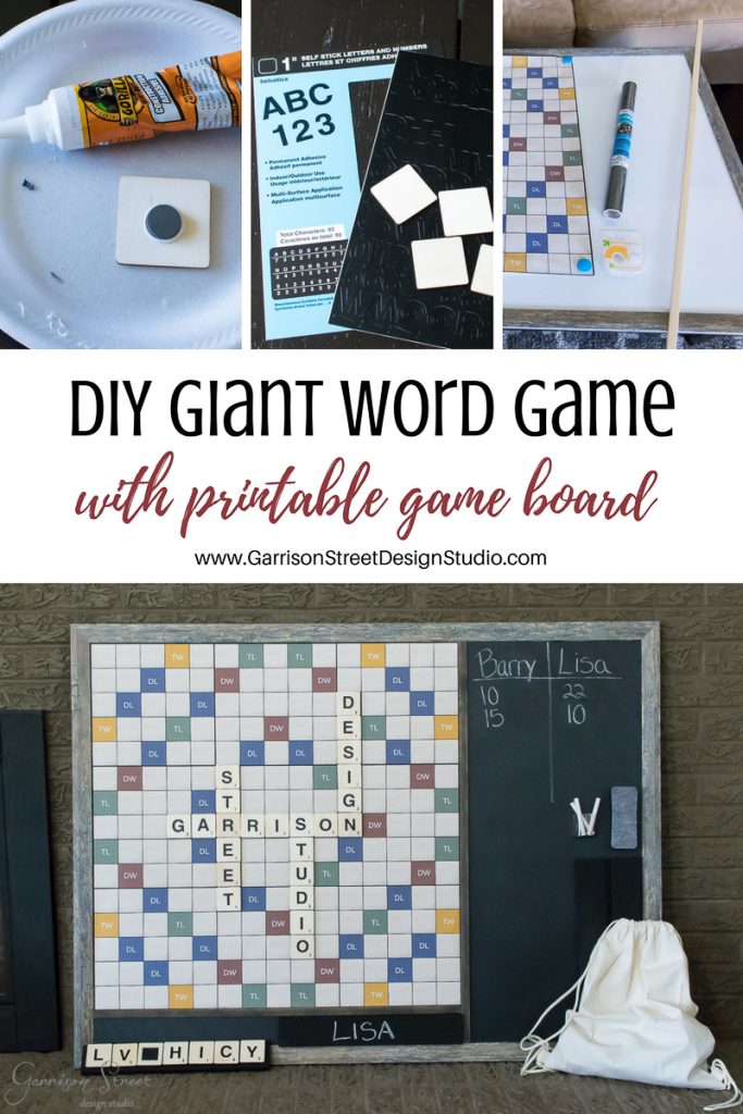 DIY Giant Word Game with Printable Game Board - Garrison Street Design ...