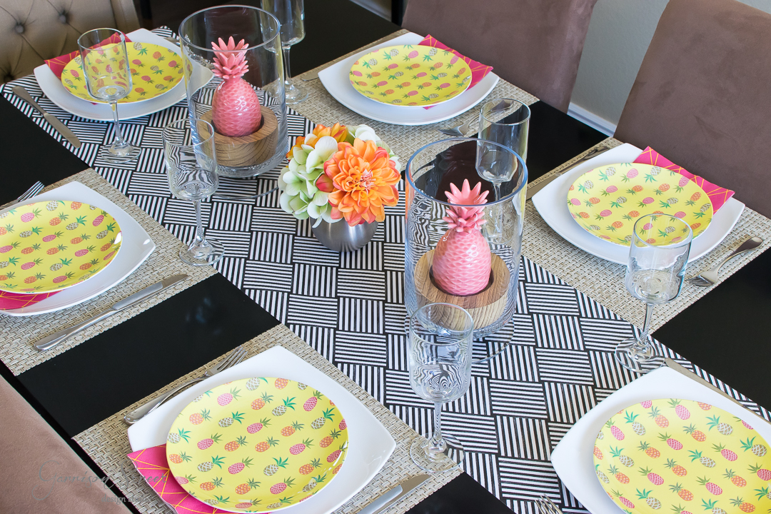 Pineapple Spring Tablescape - Garrison Street Design Studio