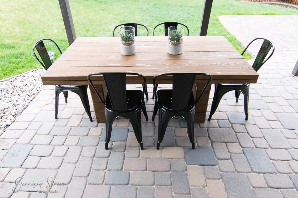 DIY Outdoor Dining Table - Garrison Street Design Studio