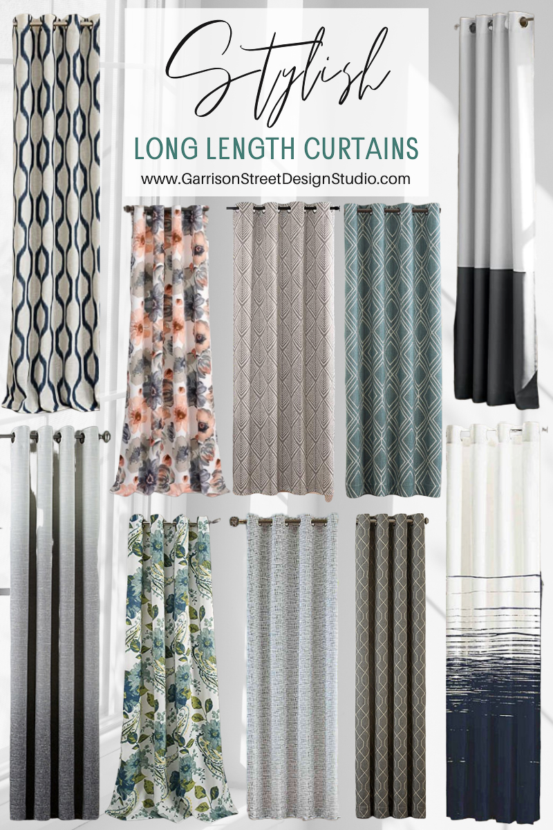 Stylish Long Length Curtains - Garrison Street Design Studio