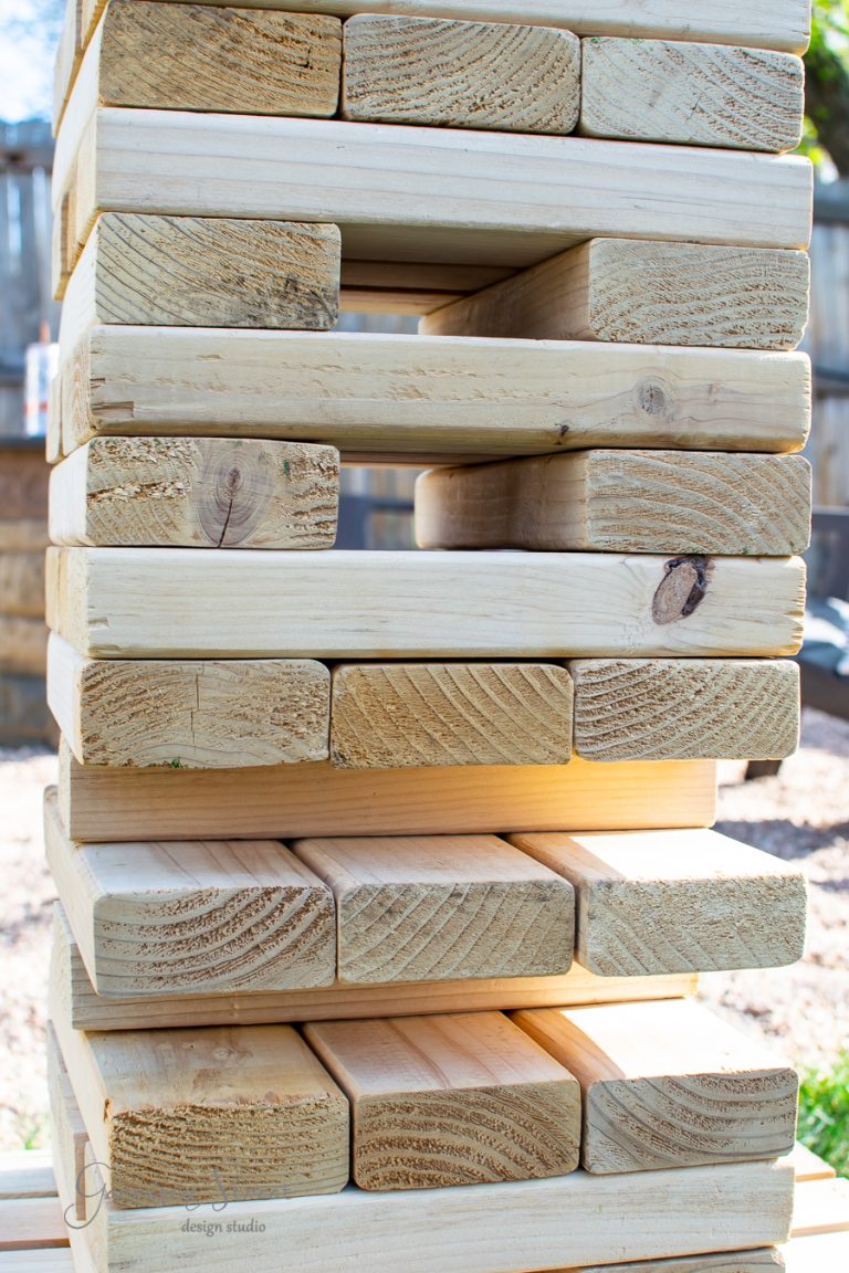 DIY Giant Block Tower Yard Game - Garrison Street Design Studio