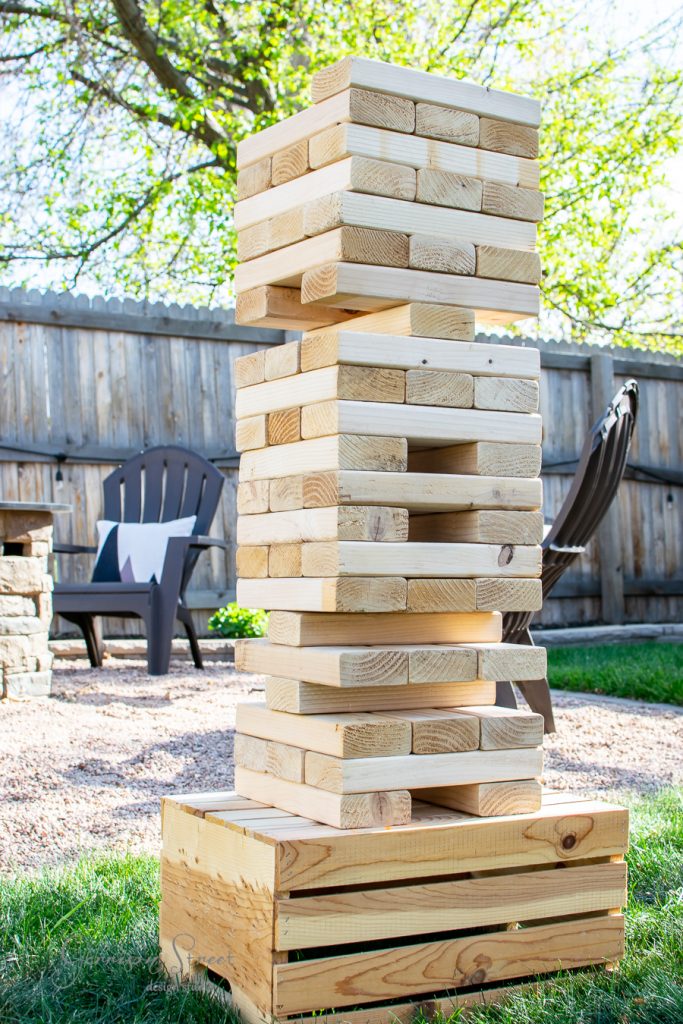 DIY Giant Block Tower Yard Game - Garrison Street Design Studio