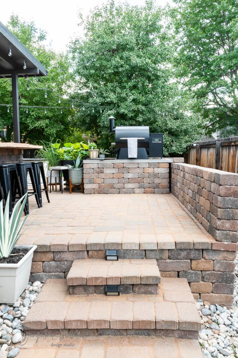 DIY Built in Traeger Smoker Outdoor Kitchen Station - Garrison Street ...