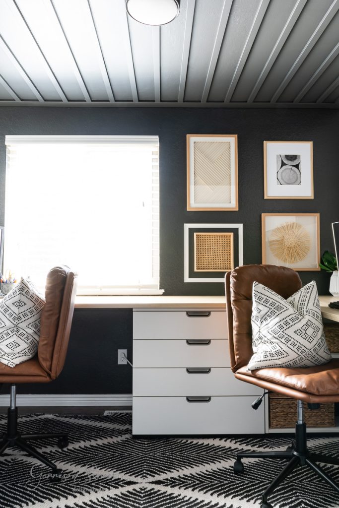 DIY Small Home Office for Two an IKEA Desk Hack - Garrison Street ...