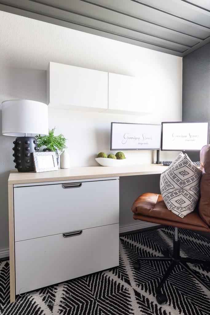 DIY Small Home Office for Two an IKEA Desk Hack - Garrison Street ...