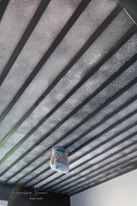 DIY Modern Wood Slat Ceiling with LED Strip Lights - Garrison Street ...