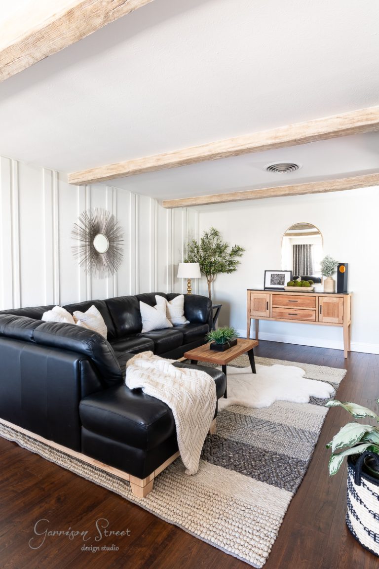 DIY Faux Wood Ceiling Beams with Easy How to Install - Garrison Street ...